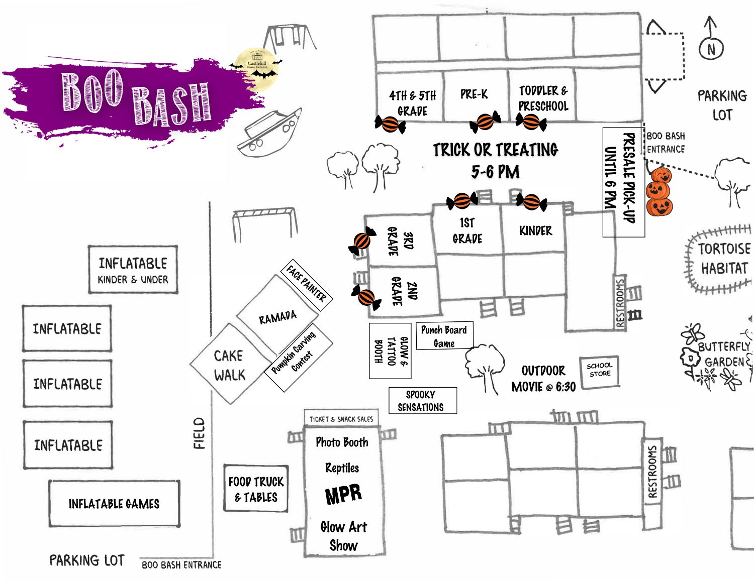 Boo Bash Map 2024 - Castlehill Country Day School
